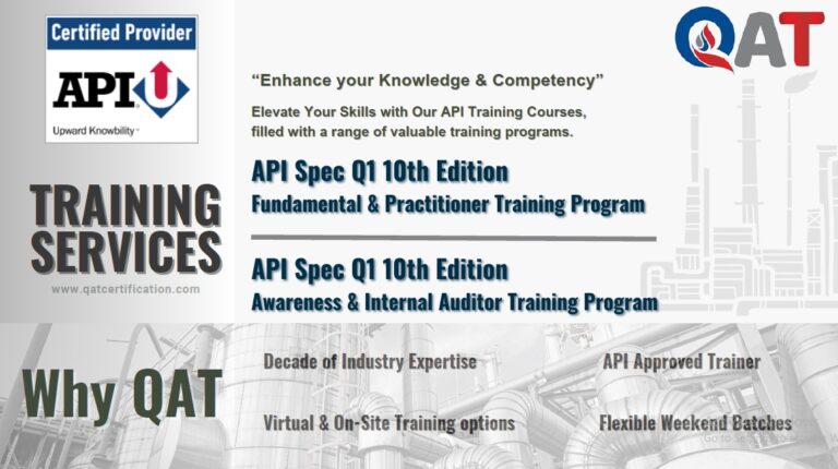 API – QAT Quality Certifications